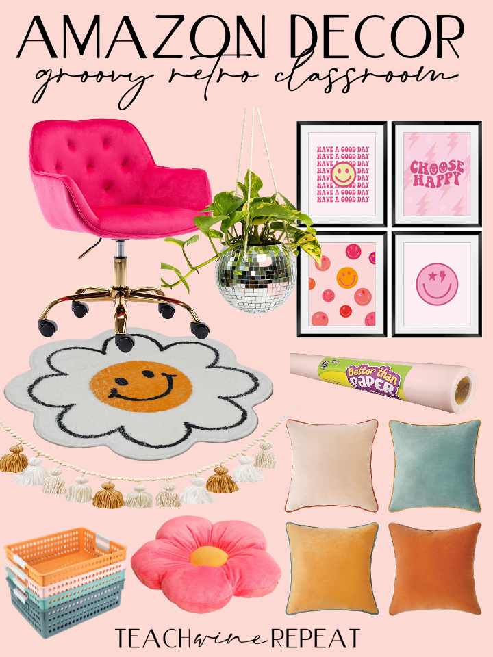 Amazon Classroom Decor: Groovy Retro Classroom – Teach Wine Repeat