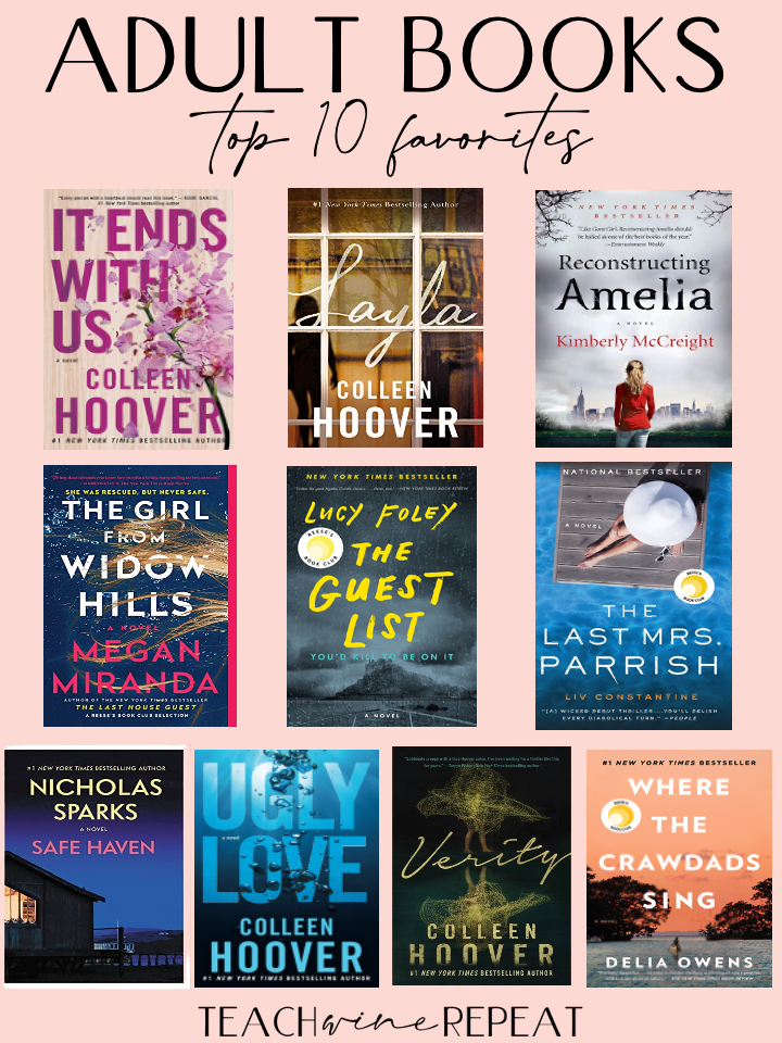 Current Top 10 Favorite Adult Books – Teach Wine Repeat